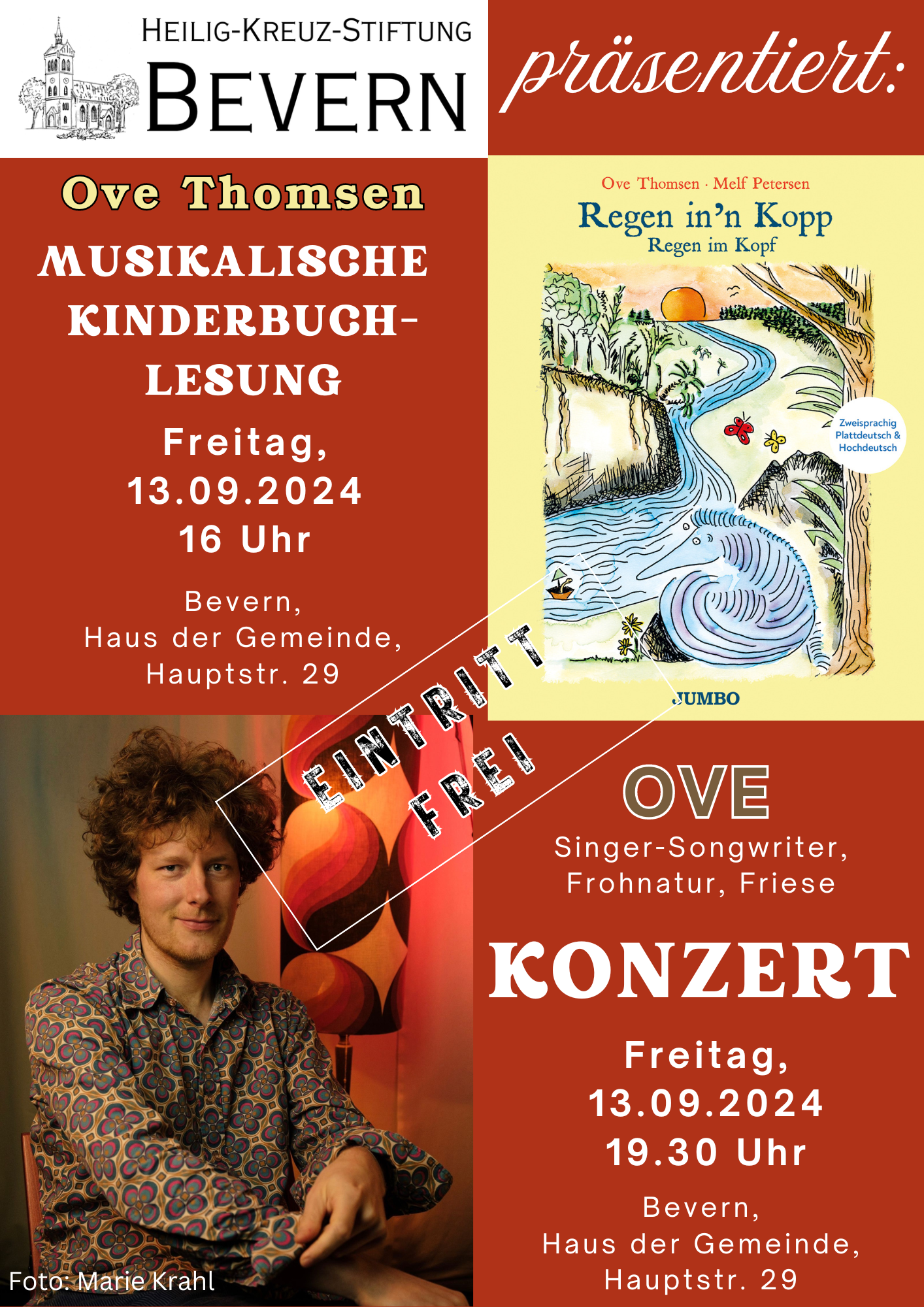 Kirchengemeinde Bevern – Konzert mit OVE am 13. September
